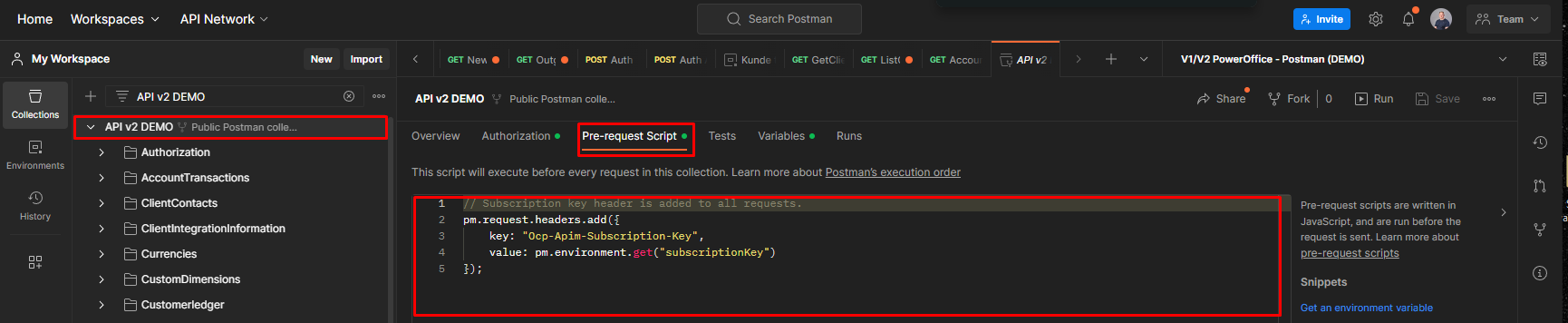 Resources: Postman Collection - PowerOffice API